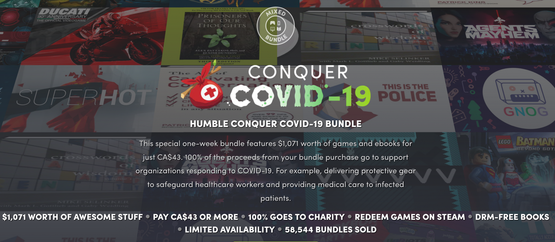 Bundle For COVID-19 Relief Might Be The Best Humble Bundle Of All Time