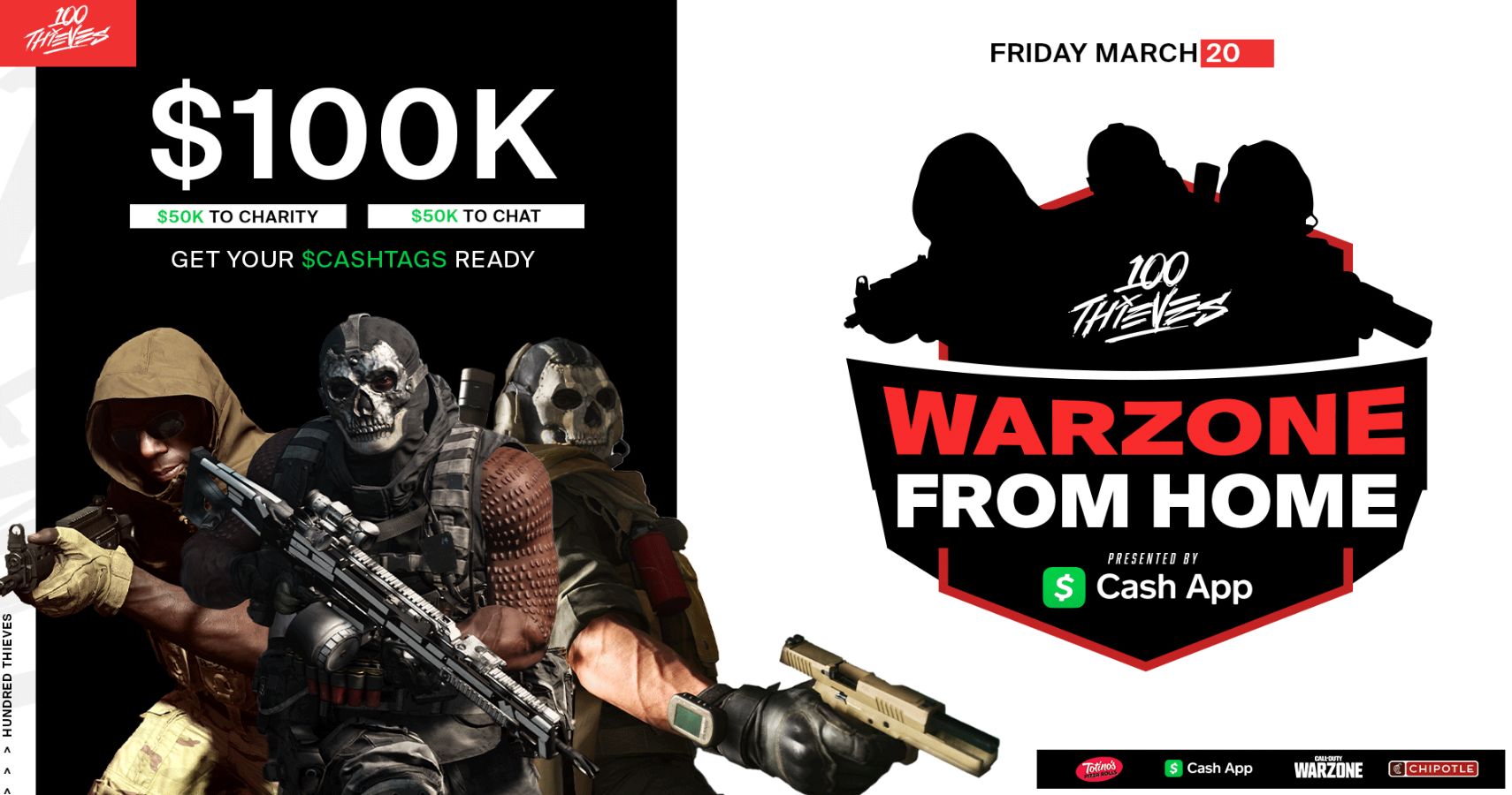 100 Thieves Announce "Warzone From Home" Tournament