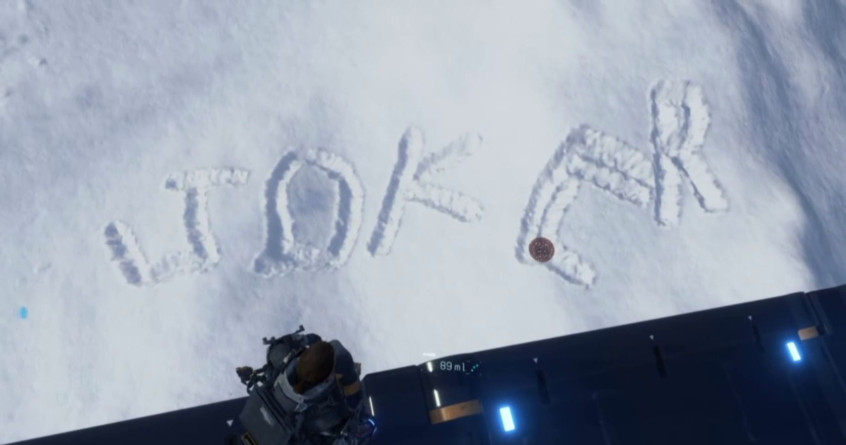 Man Builds Bridge To Pee Name Into Snow In Death Stranding