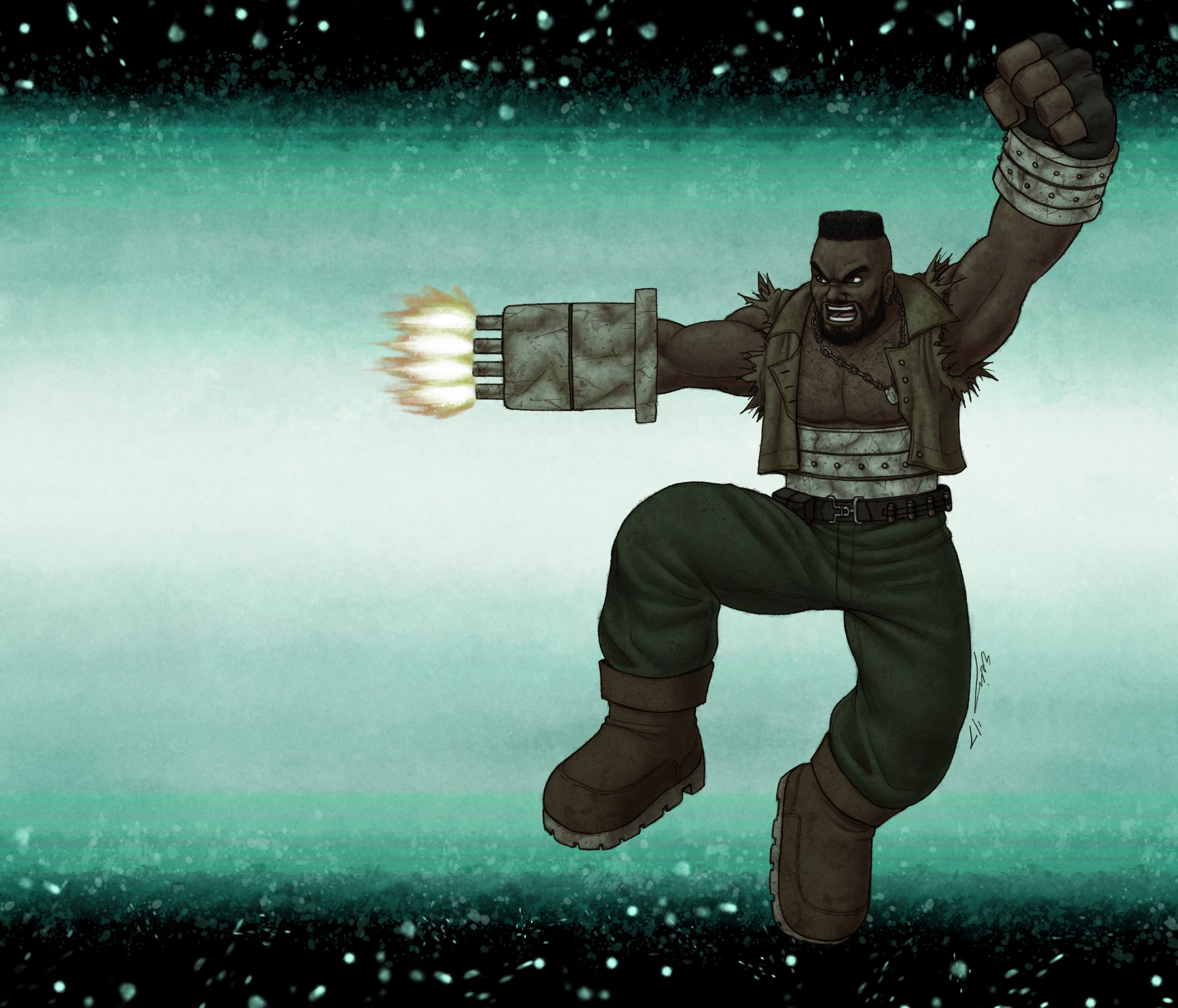 Final Fantasy 7: 10 Barret Fan Art That Show Off His Rough Demeanor