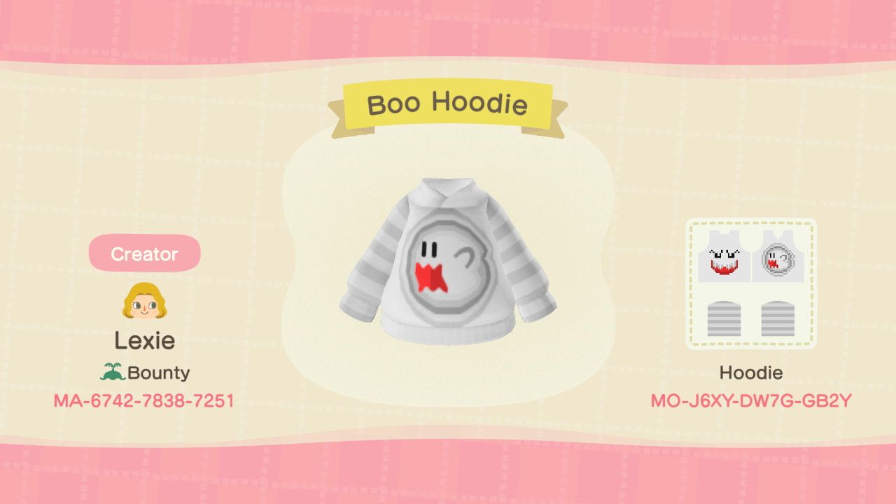 Animal Crossing: New Horizons - Codes For Super Mario Outfits