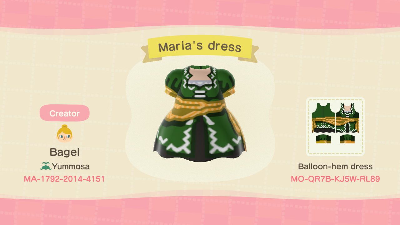 Animal Crossing: New Horizons - Codes for Castlevania Outfits