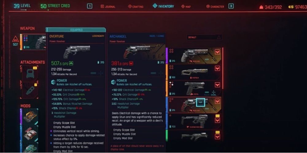 Cyberpunk 2077: All Unique Revolvers, Ranked
