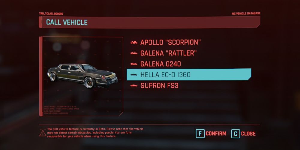 Cyberpunk 2077: Everything You Need To Know About Cars