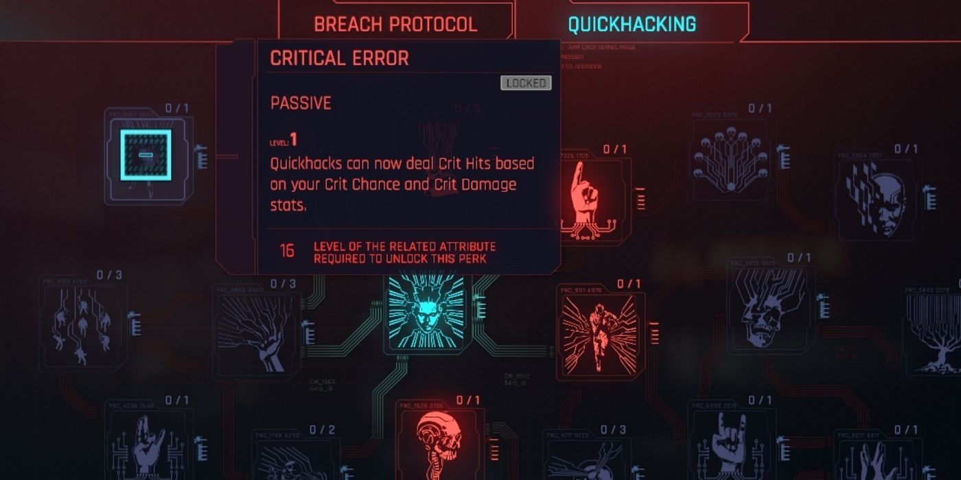 Cyberpunk 2077: The 10 Best Perks To Get In Quickhacking