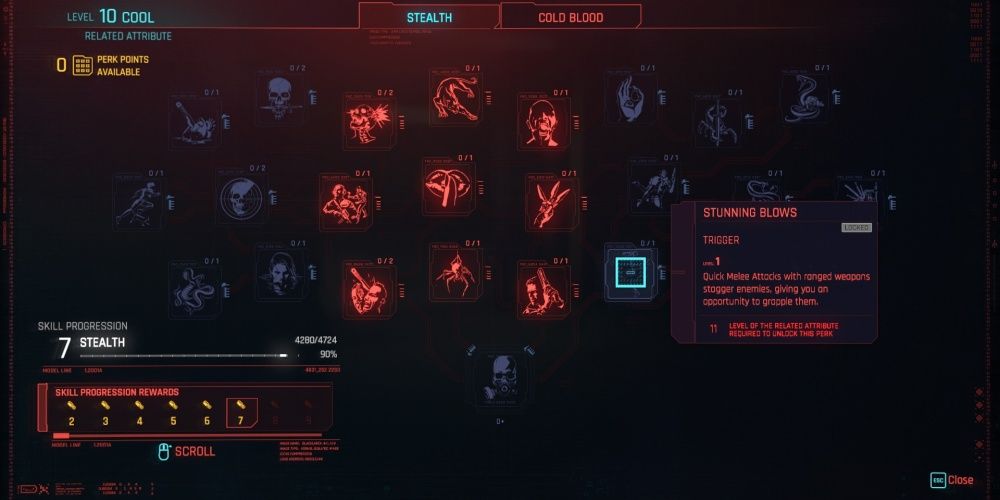 Cyberpunk 2077: The 10 Best Skills To Get In Stealth