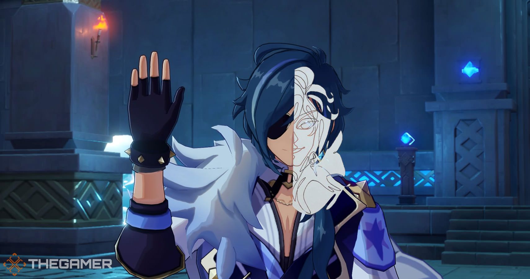 Genshin Impact Fan Draws Kaeya Portrait With One Single Continuous Line