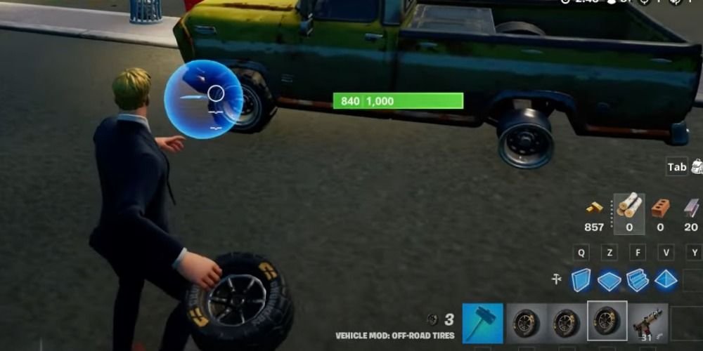 Fortnite: How To Modify A Vehicle With Off-Road Tires