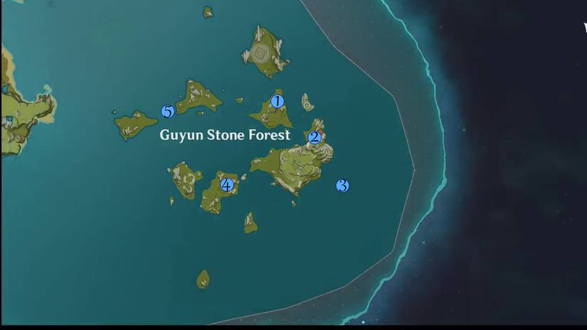 Genshin Impact: Liyue's Geoculus Locations - Lisha And The Sea Of Clouds