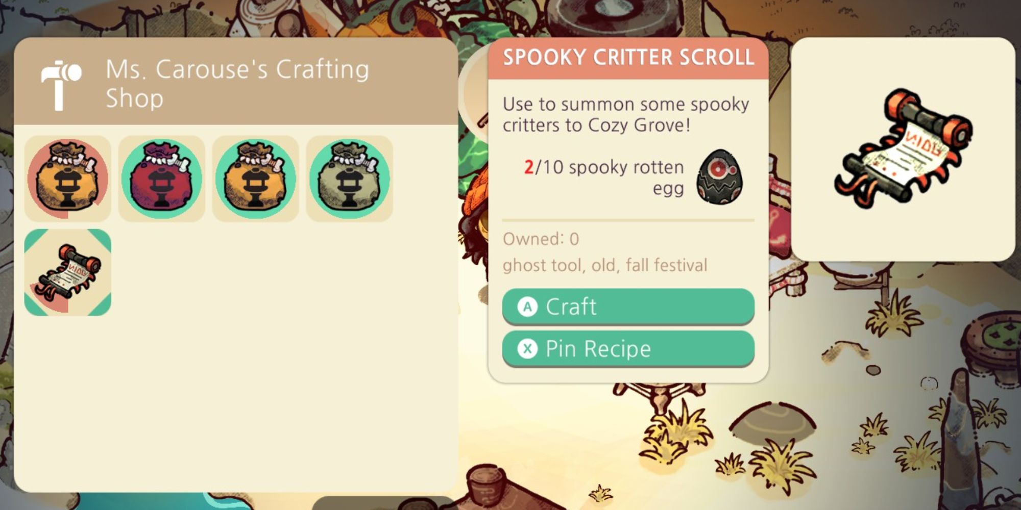 Cozy Grove: How To Get Fall Critters, Pumpkins, And Rotten Eggs