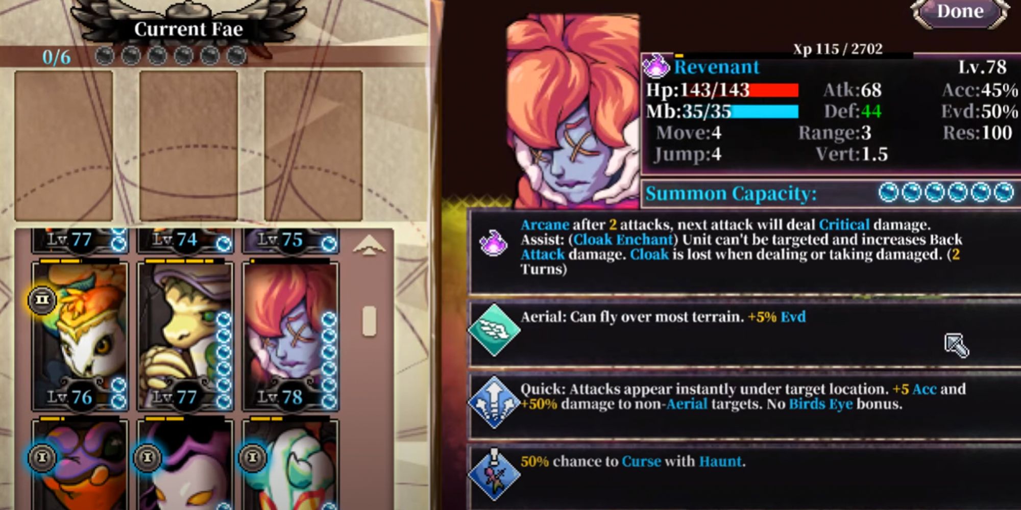 Fae Tactics: 12 Best Summons