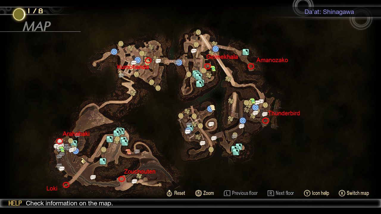 Every Shinagawa Punishing Foe Location In SMT V