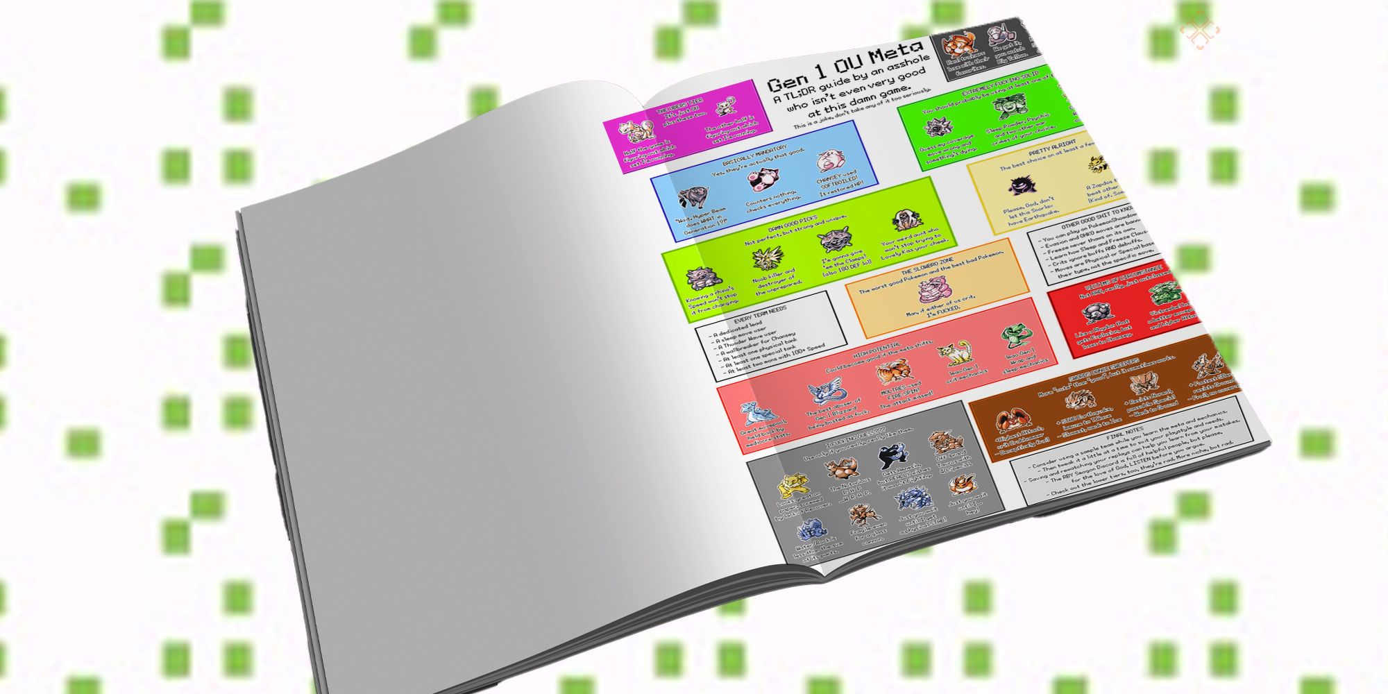 Pokemon Player Makes Funny Gen 1 Competitive Guide For Nostalgic Gamers