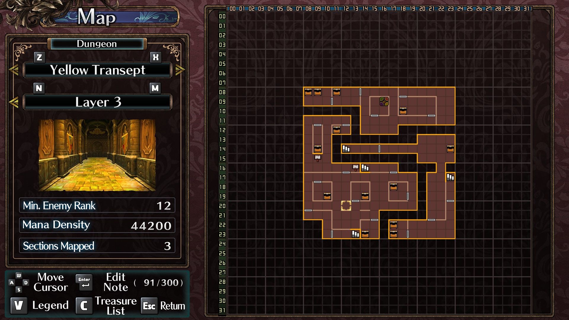 All Chests In Yellow Transept In Labyrinth Of Galleria: The Moon Society