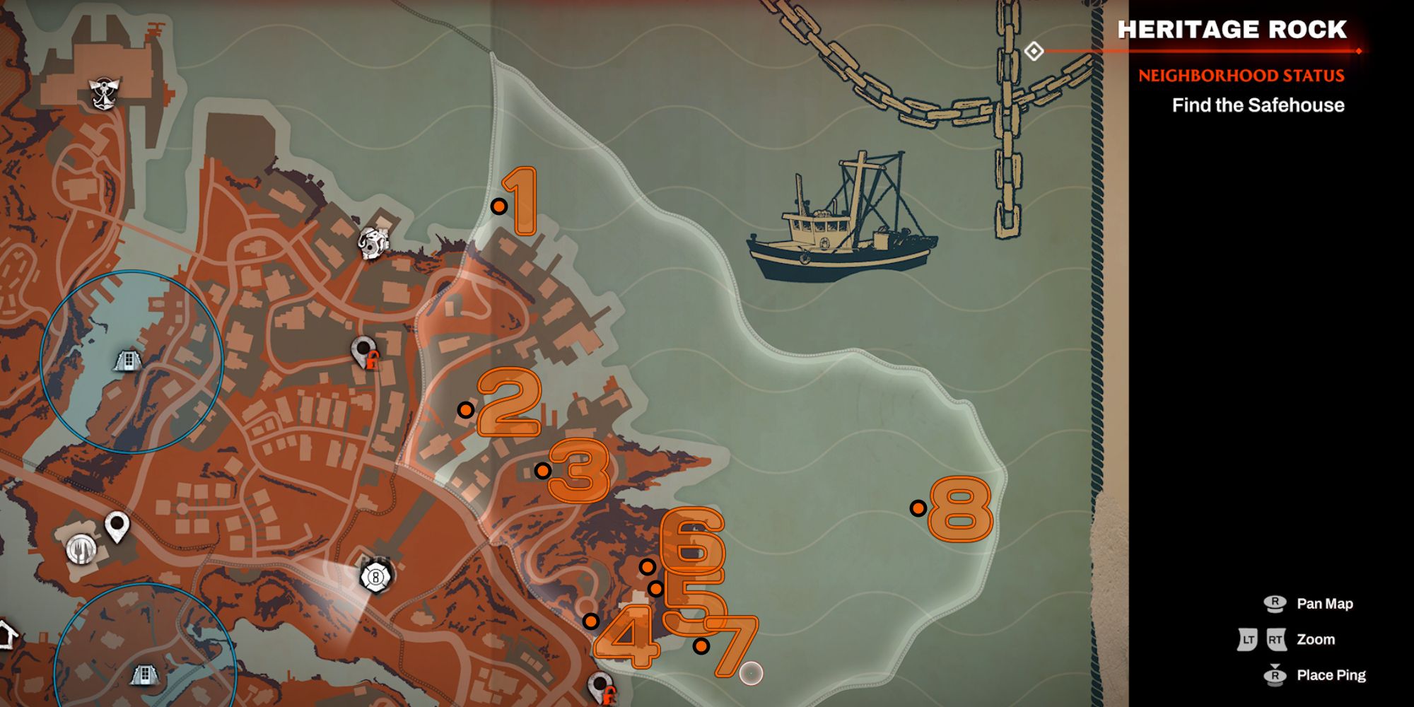 All Grave Lock Locations On The Redfall Commons Map