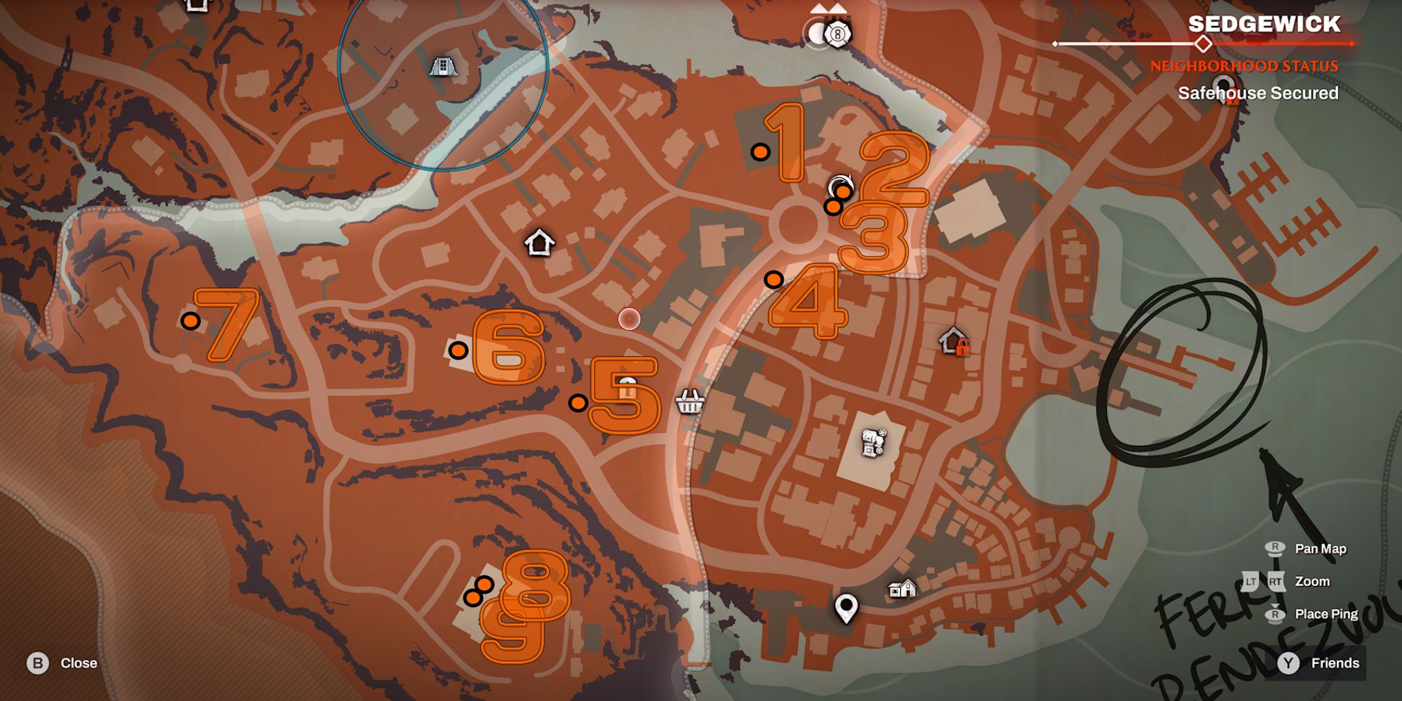 All Grave Lock Locations On The Redfall Commons Map