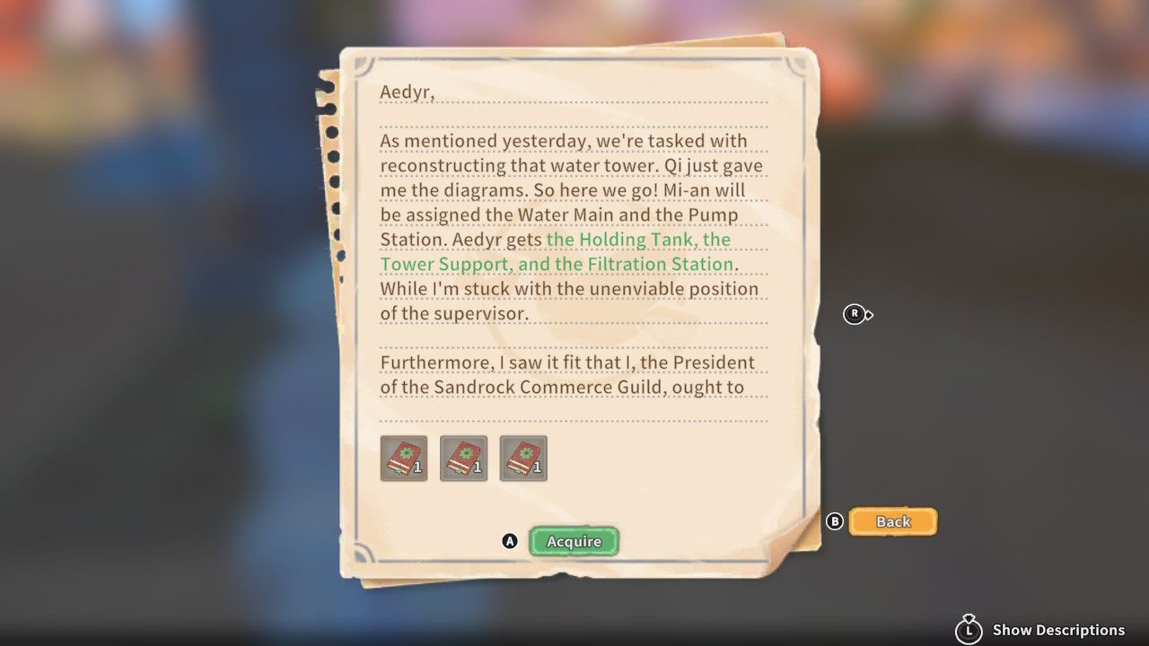 How To Craft The Water Tower Frame In My Time At Sandrock