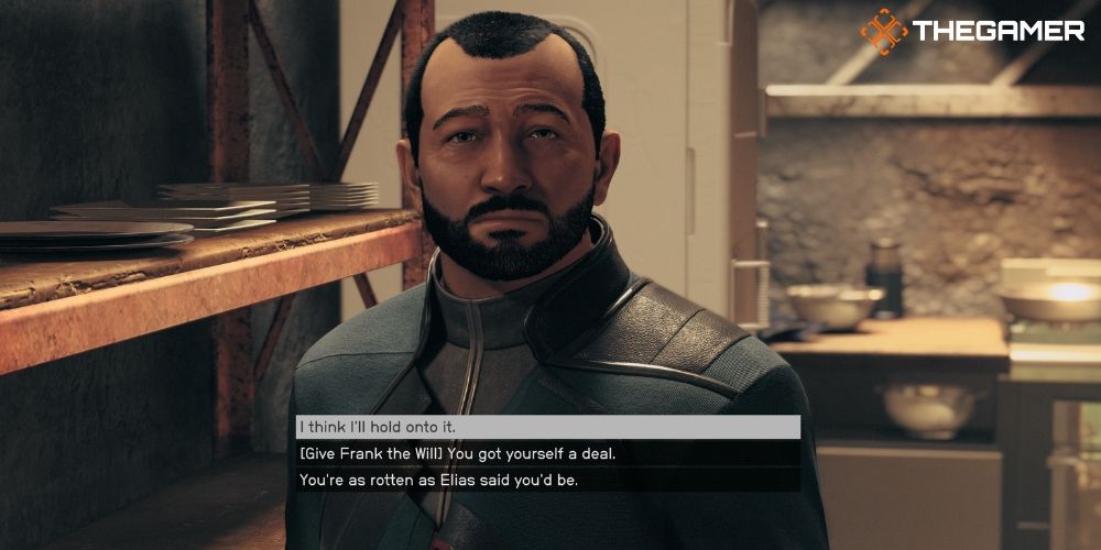 Should You Give Sahar's Will To Frank Or Elias In Starfield?