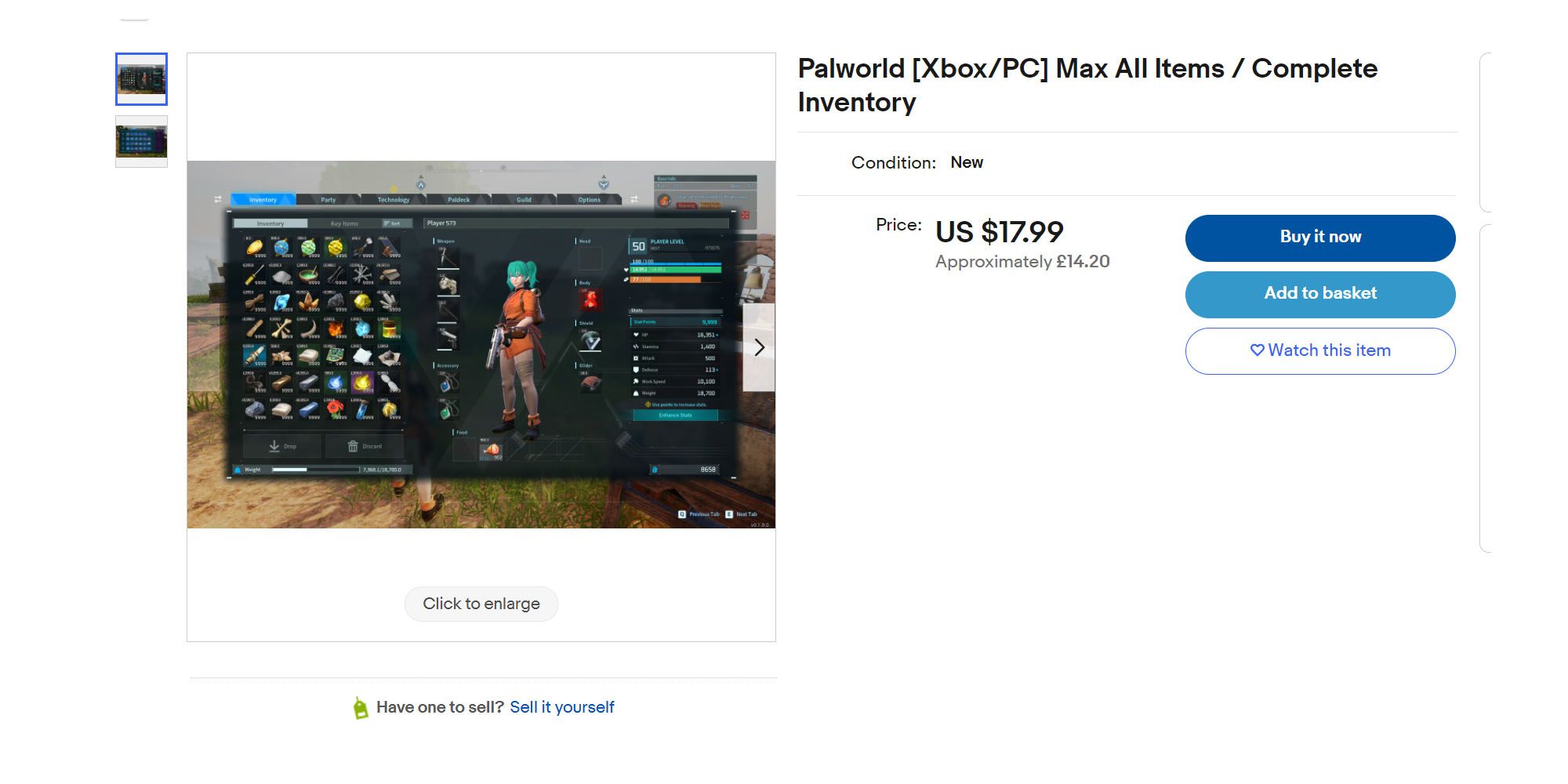 Palworld Players Are Selling Maxed-Out Characters On eBay