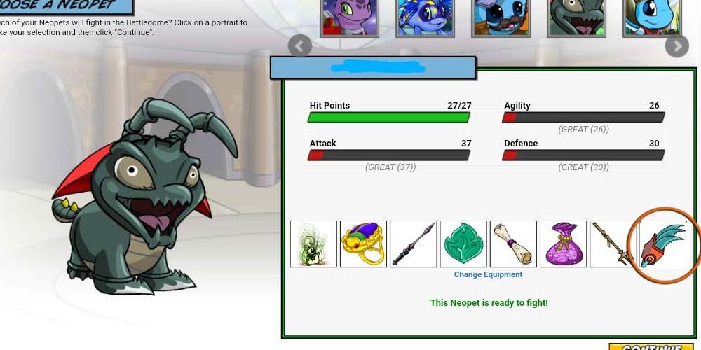 The Best Battledome Items In Neopets