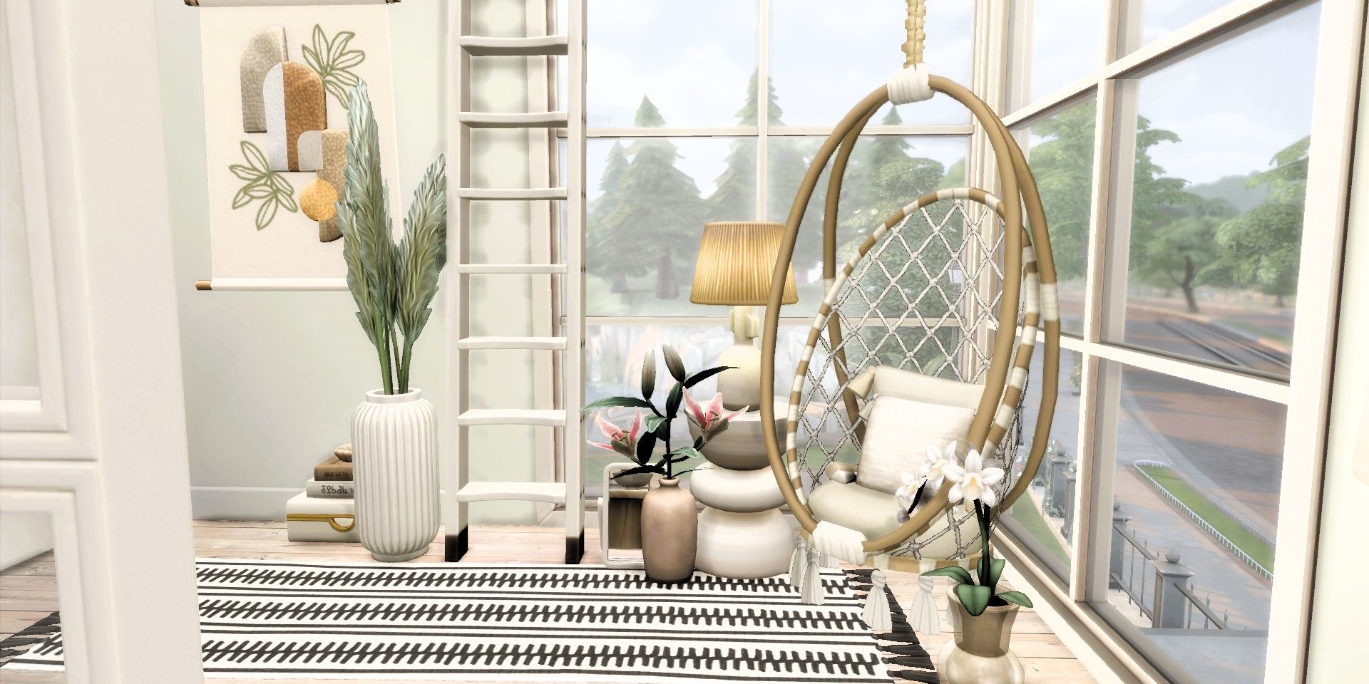 Bohemian Living Room Sims 4 Cc