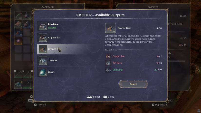 How To Craft Bronze Bars In Enshrouded