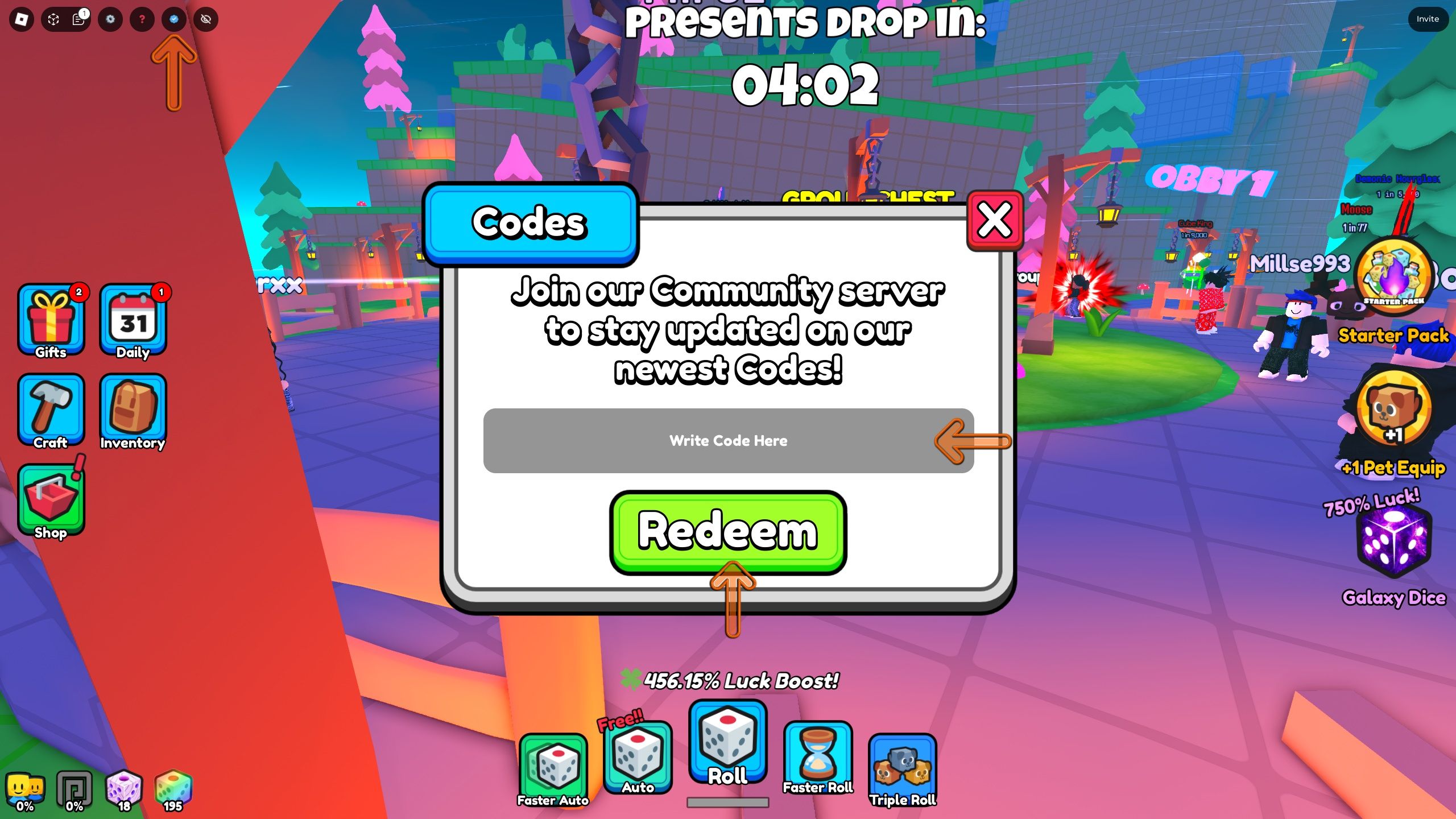 Roll For Pets Codes - Roblox