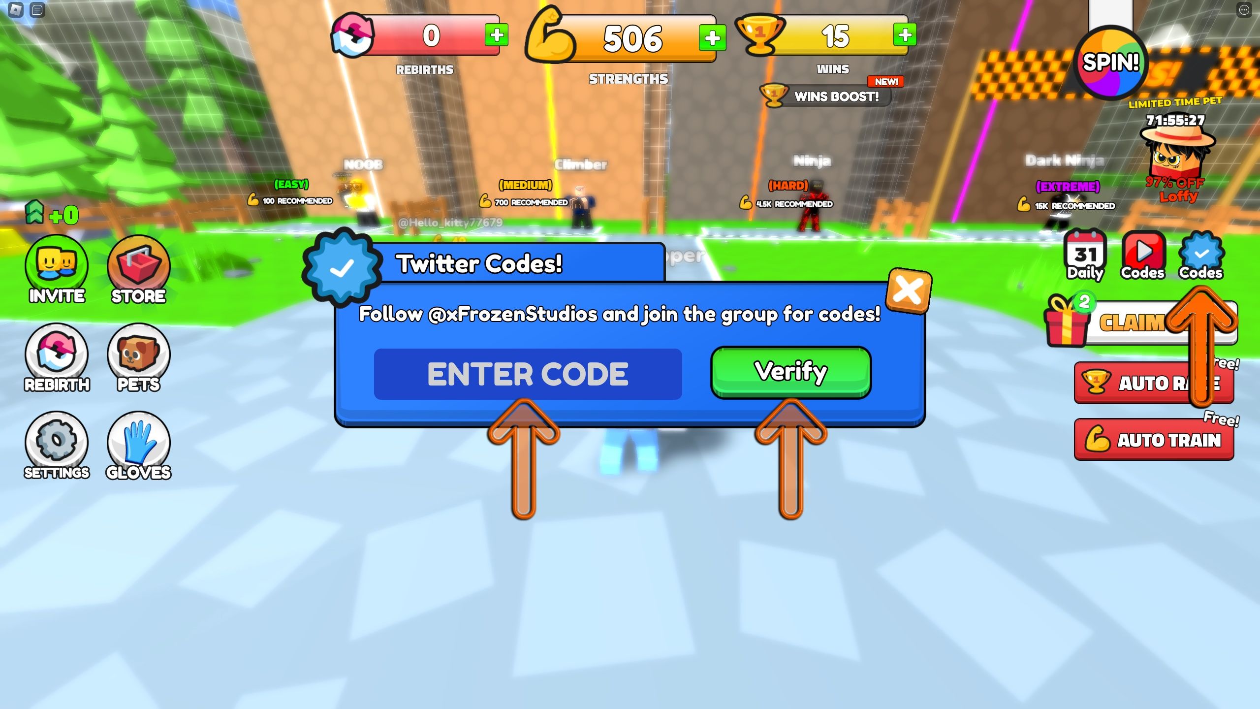 Climb Race Simulator Codes - Roblox