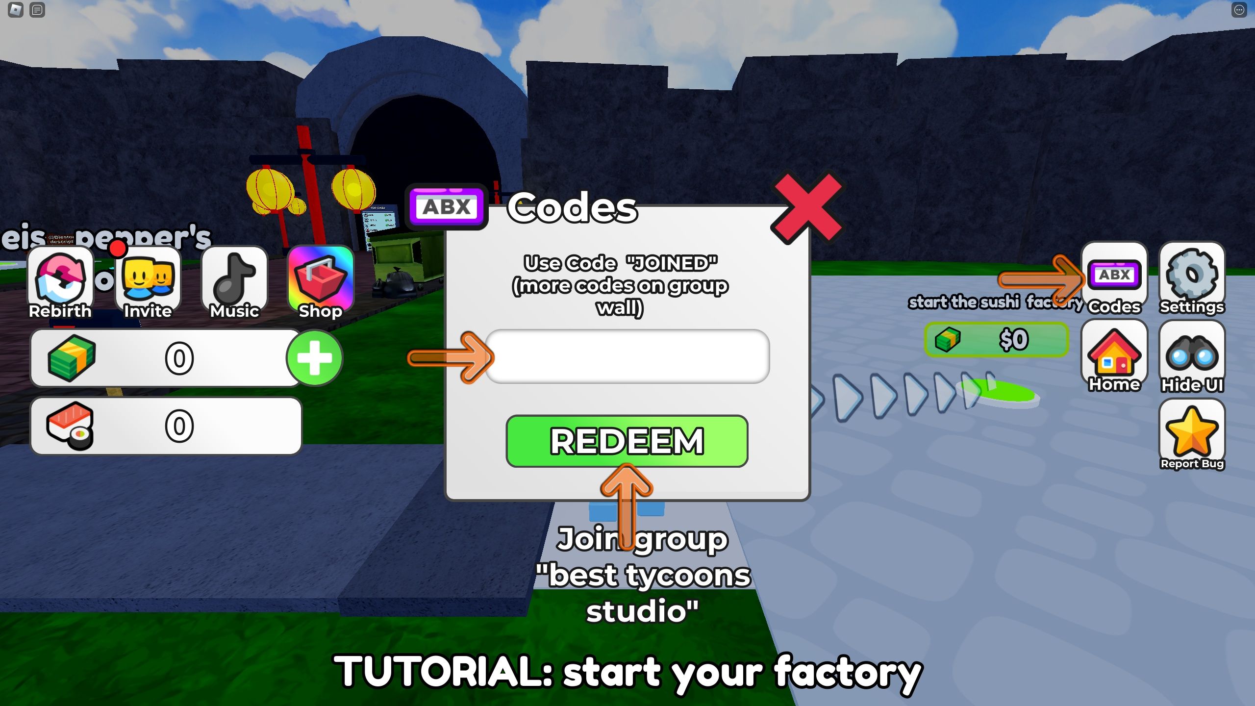 Sushi Shop Tycoon Codes - Roblox