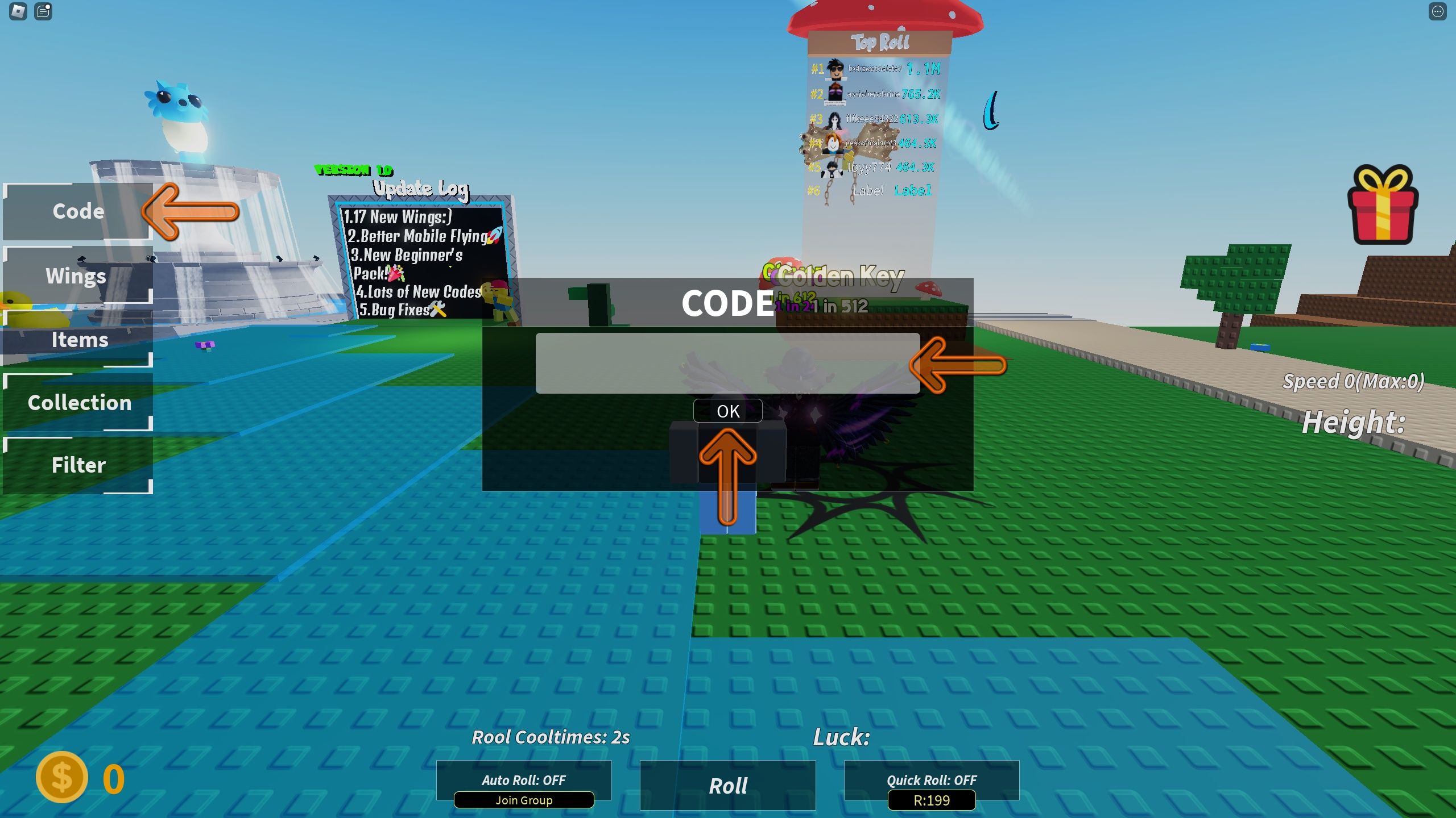 Fly RNG Codes - Roblox