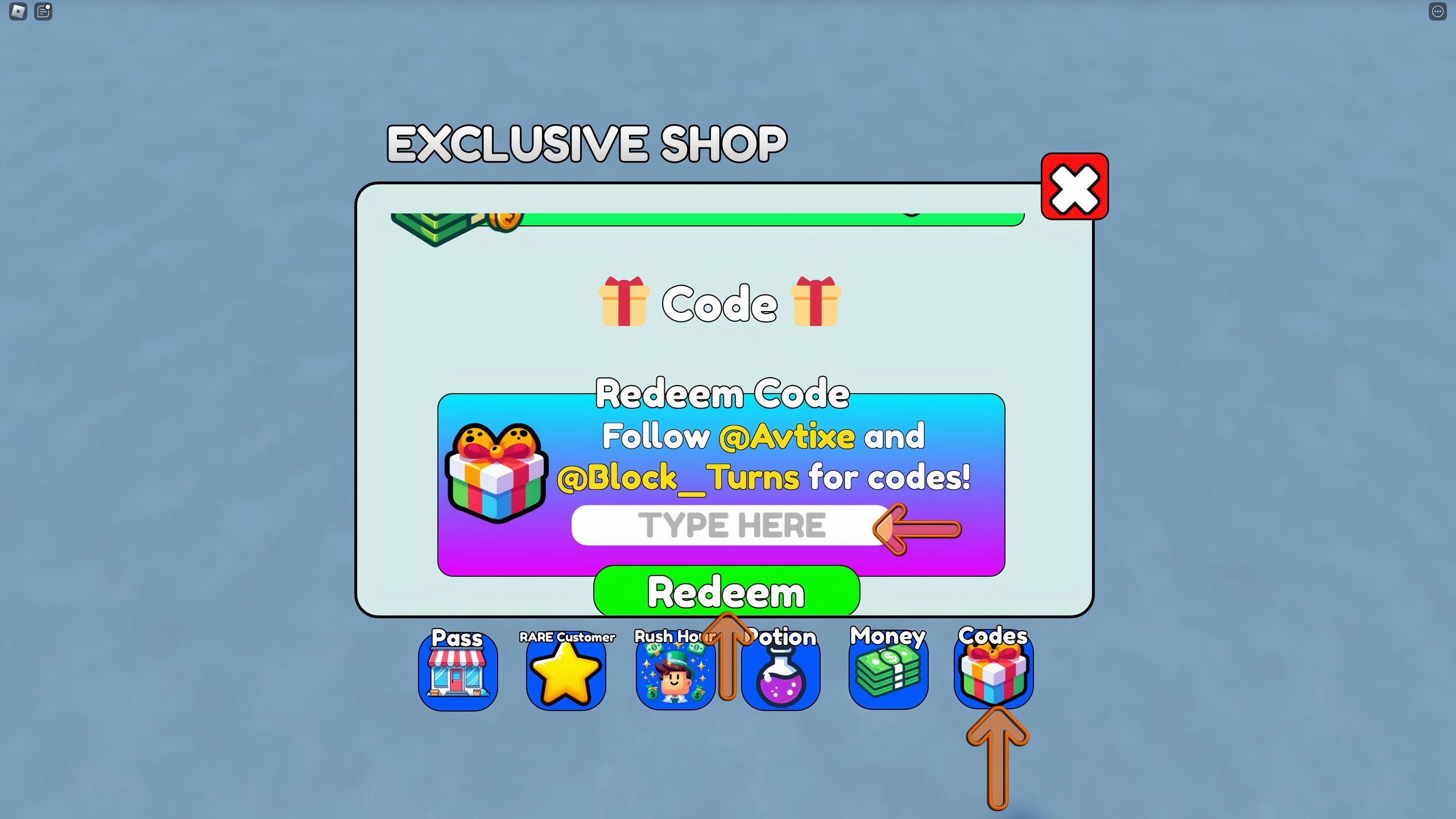 Restaurant Business Codes - Roblox