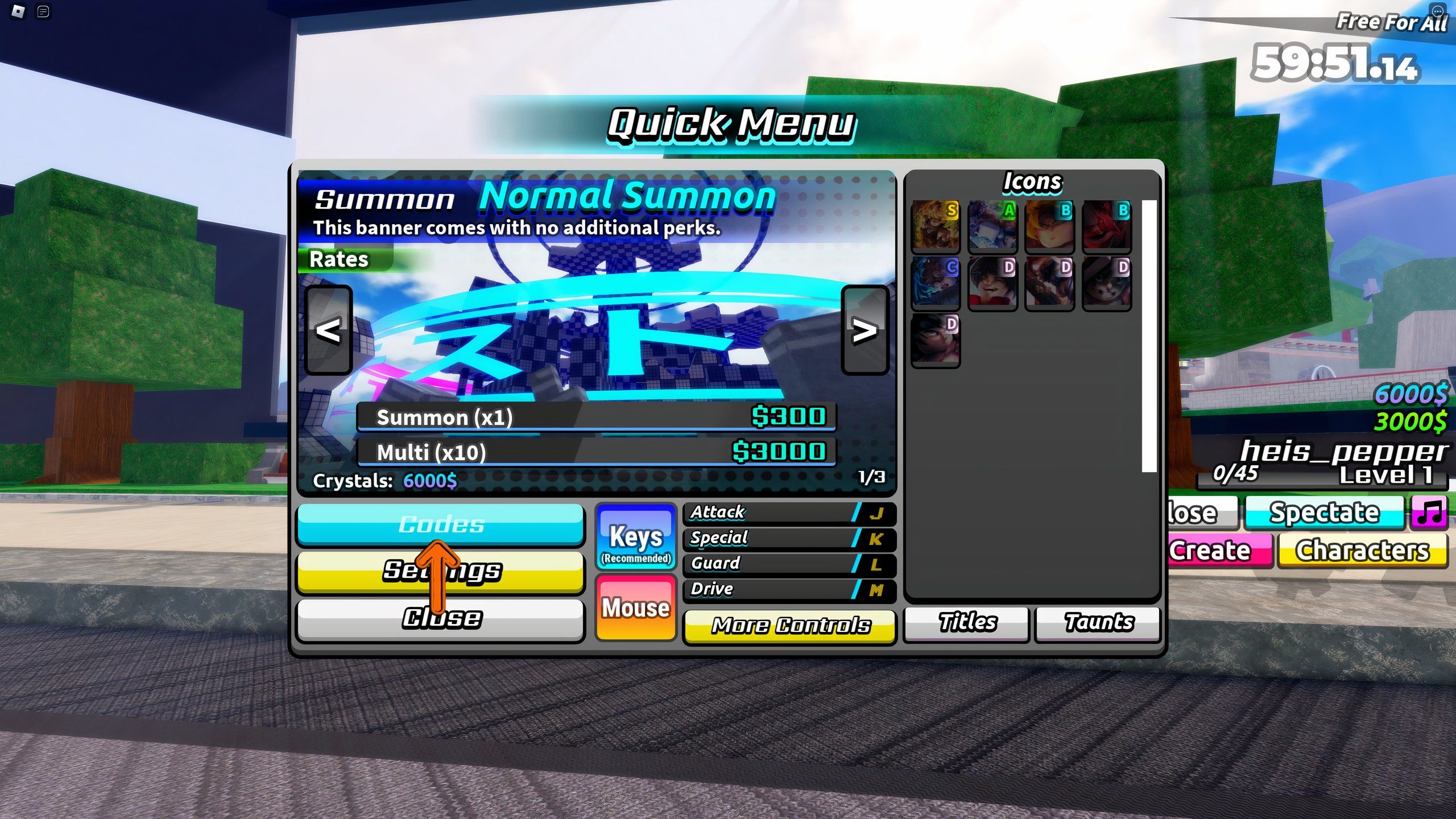 Shonen Smash Codes - Roblox