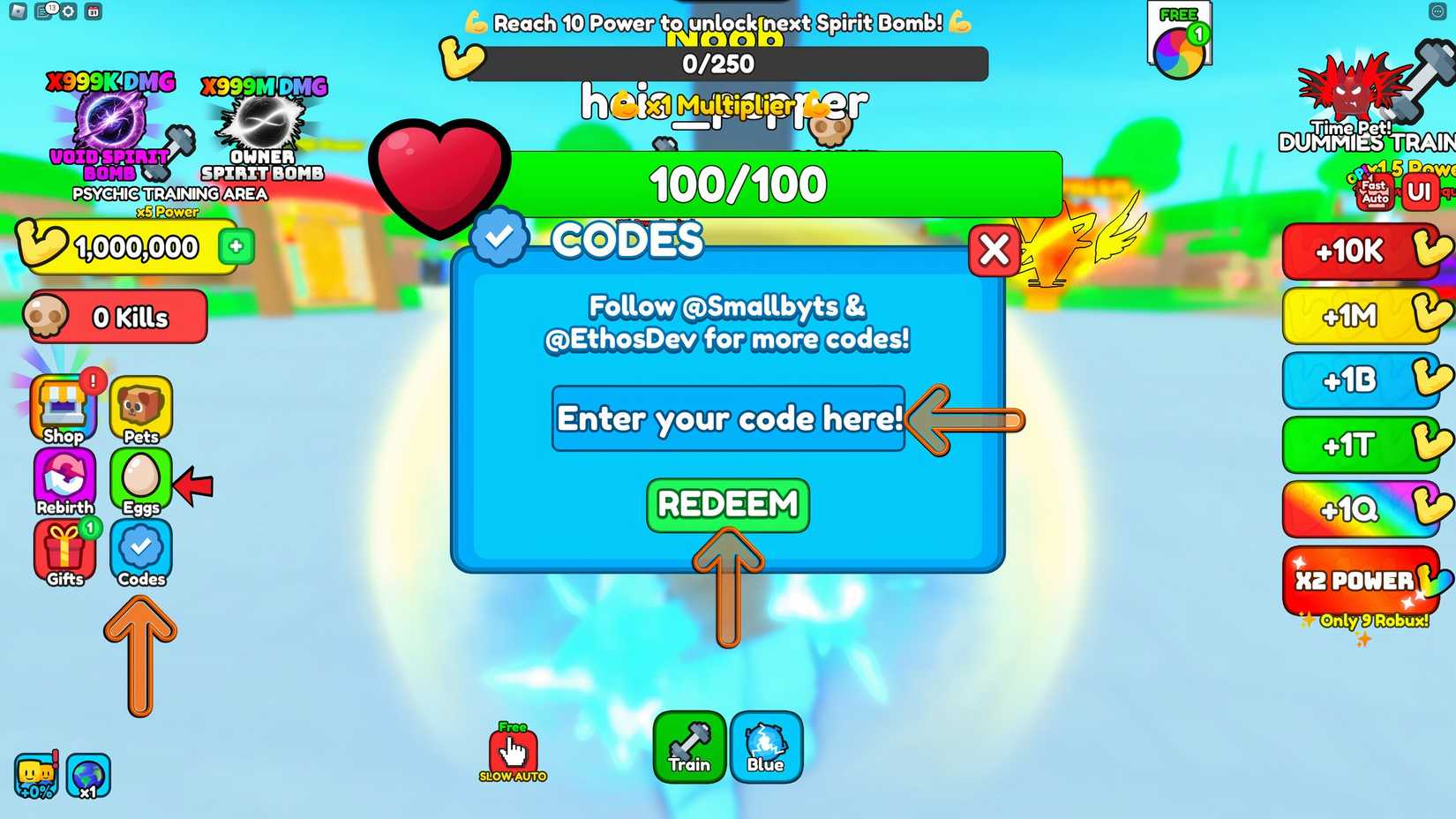 Spirit Bomb Simulator Codes - Roblox