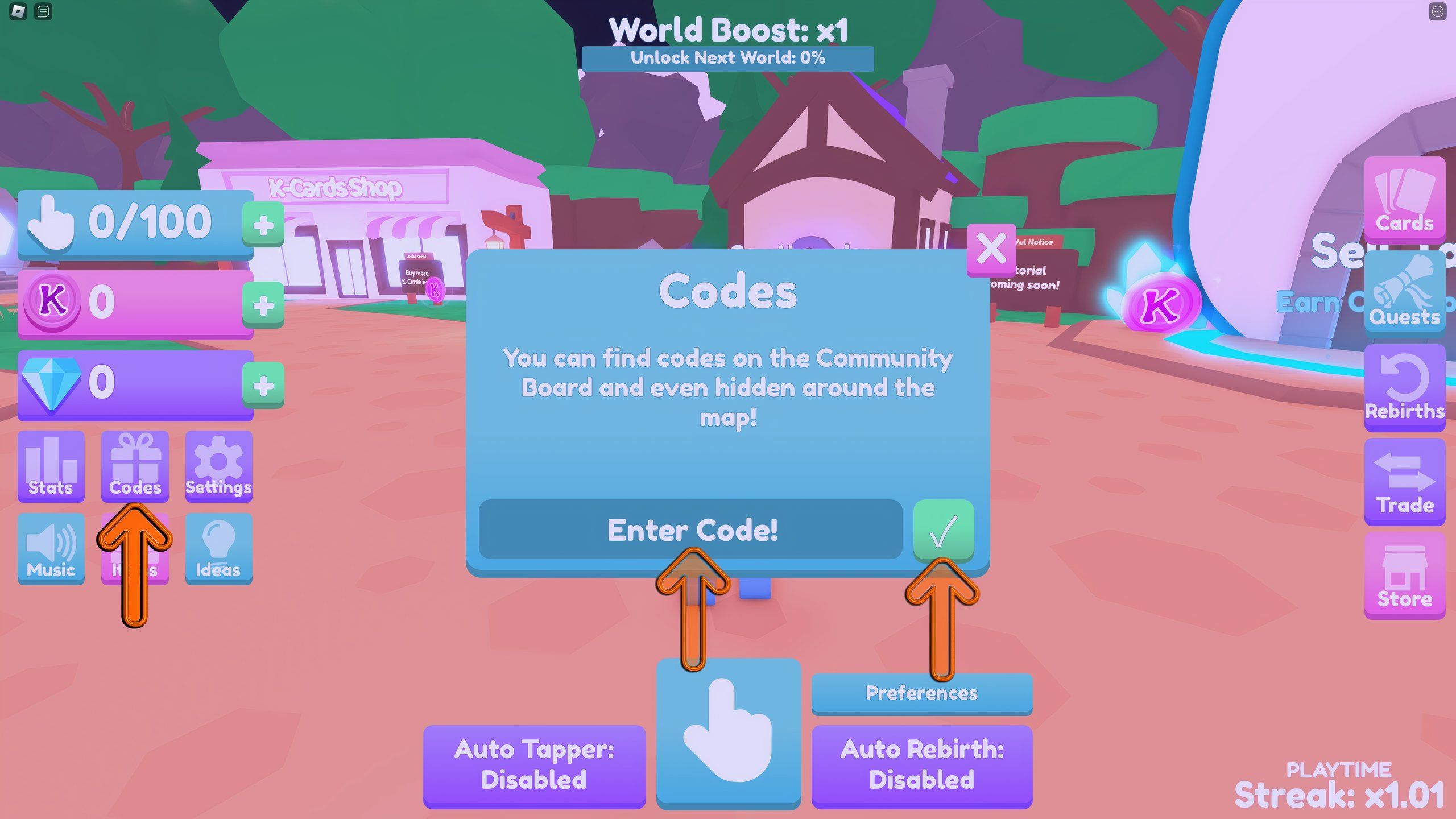 K-Cards Codes - Roblox