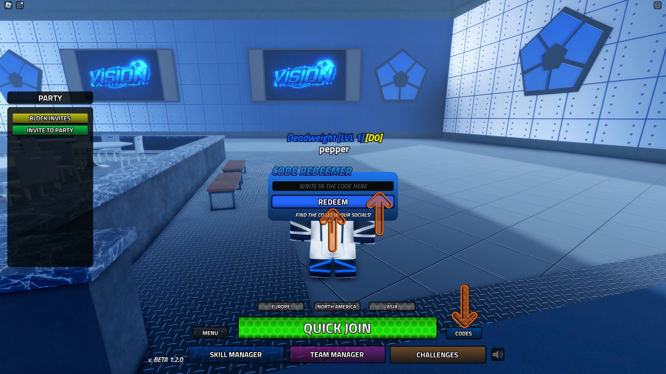 Vision Codes - Roblox