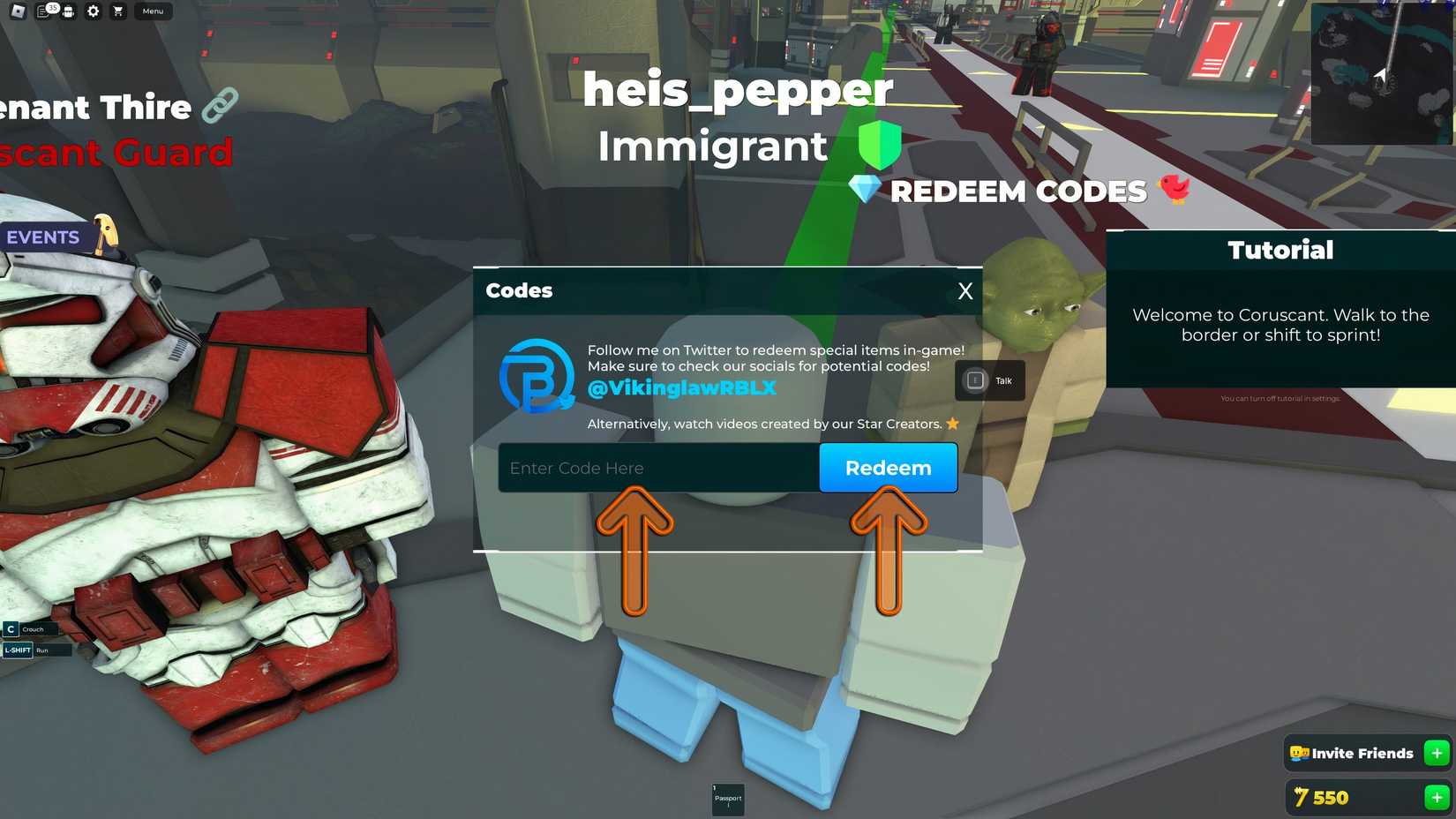 Star Wars Roleplay Codes - Roblox