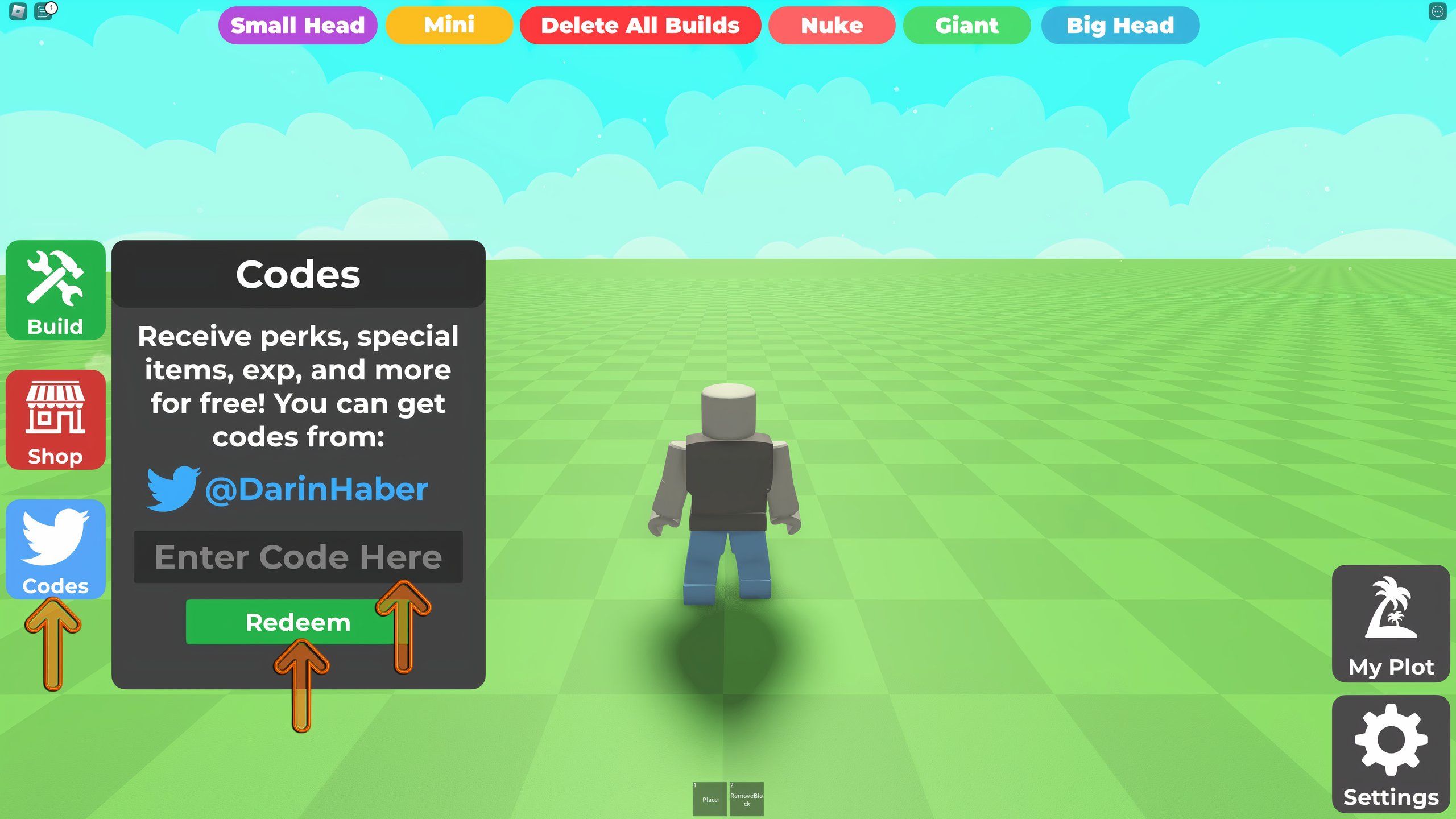 Blocks Codes - Roblox