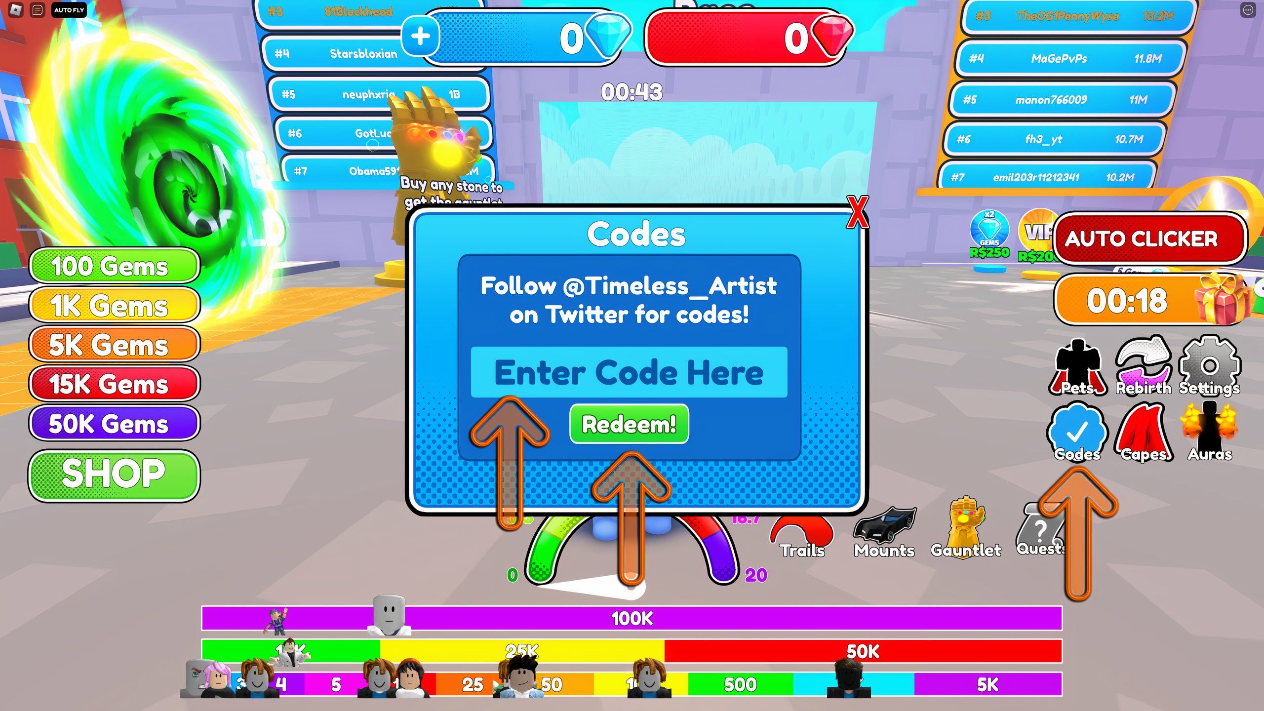 Super Hero Race Clicker Codes - Roblox