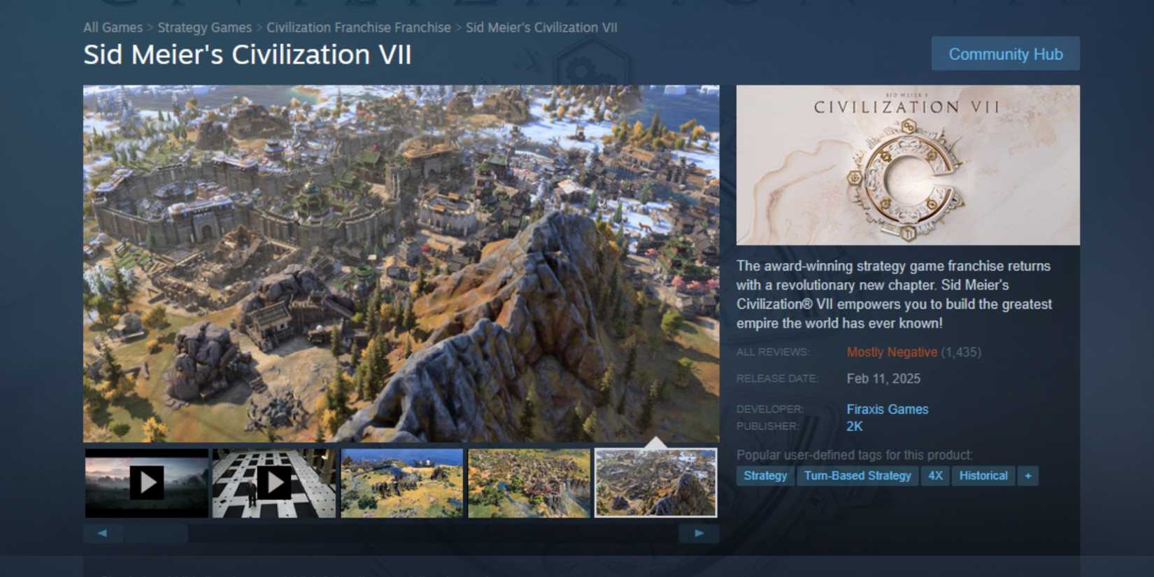 Civilization 7 Launches On Steam To Mostly Negative Reviews