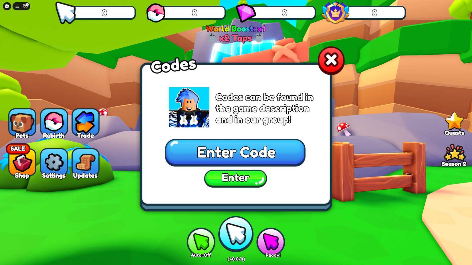 Rebirth Legends Codes - Roblox