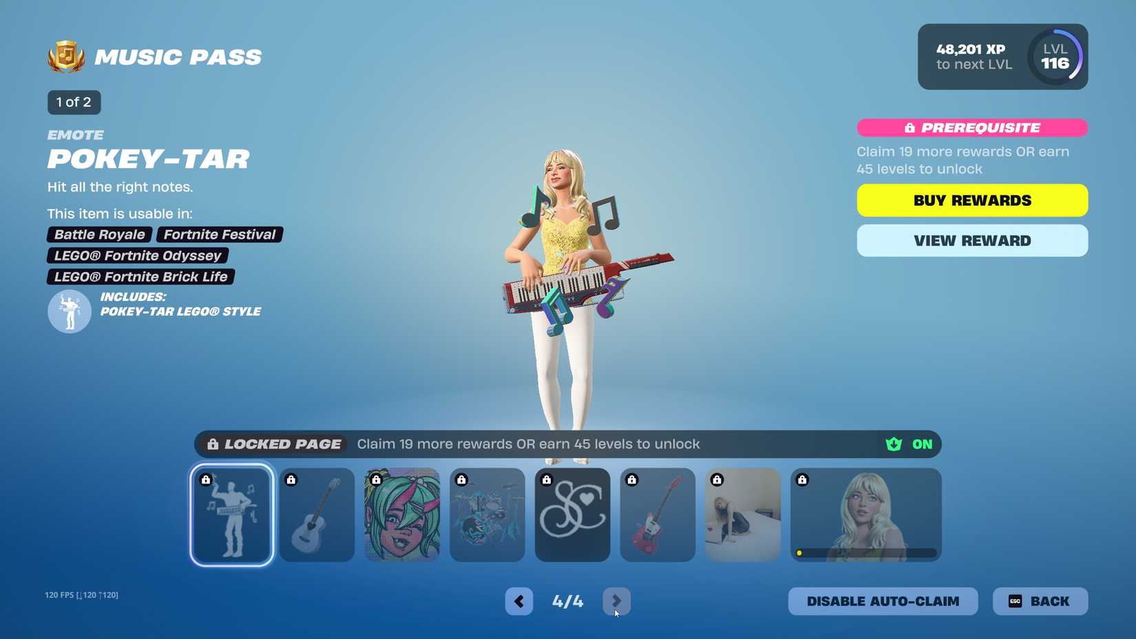 Every Reward In The Season 8 Muisc Pass For Fortnite Festival