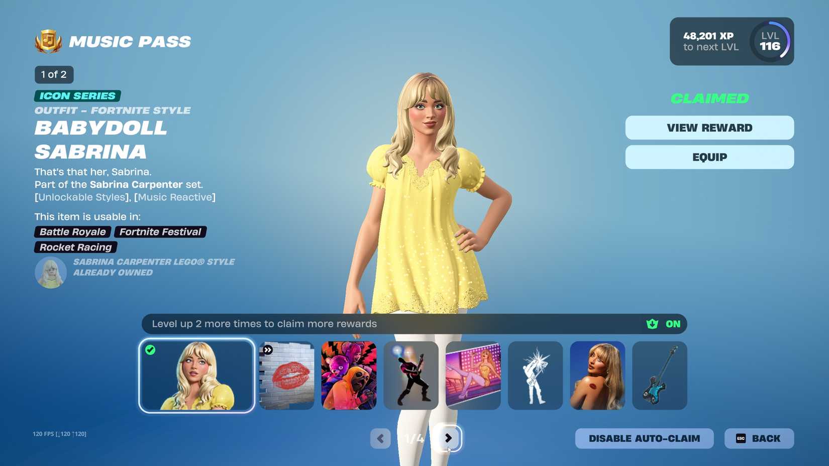 Every Reward In The Season 8 Muisc Pass For Fortnite Festival