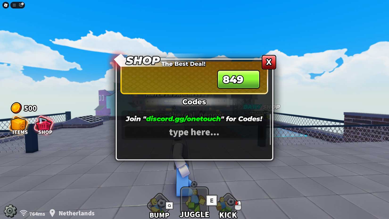 One Touch Codes - Roblox