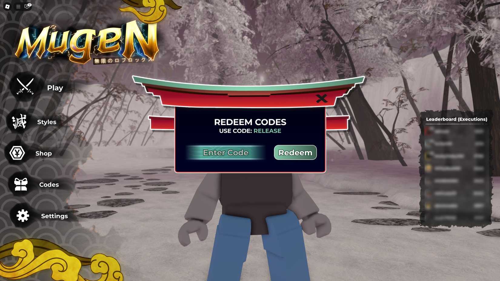 Mugen Codes - Roblox