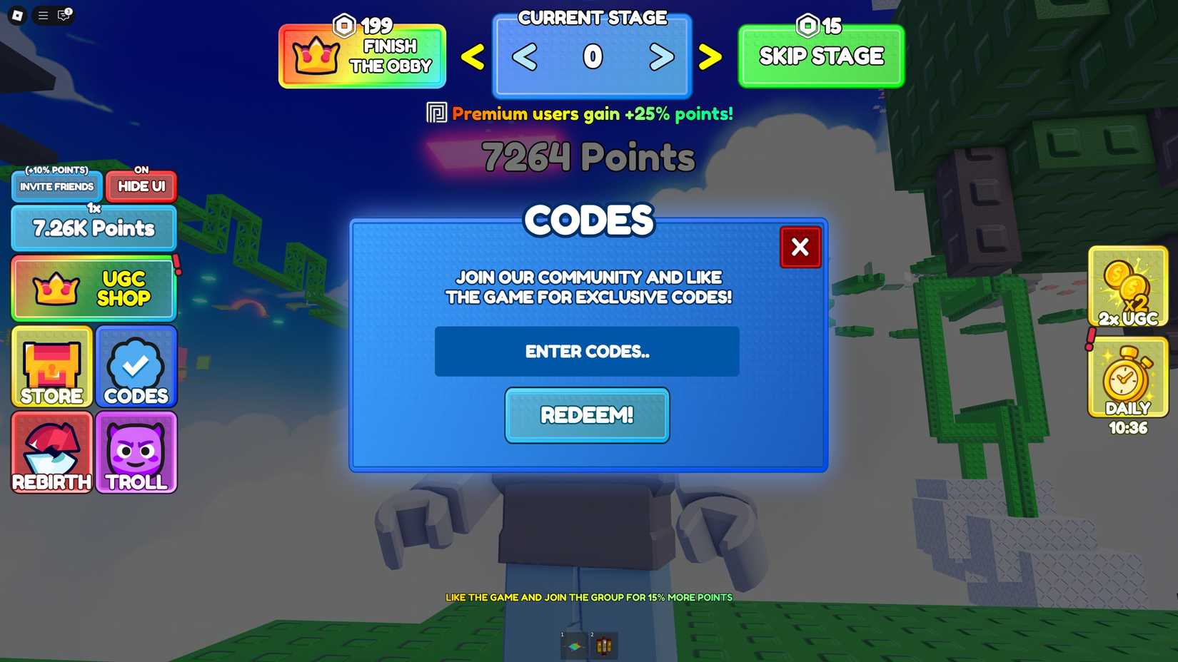 Obby For Free UGC Items Codes - Roblox