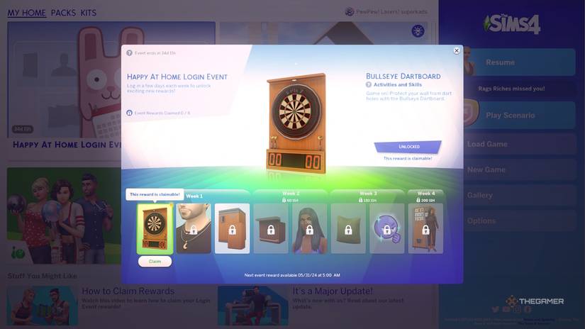 How To Unlock All The Sims 4 Daily Rewards Without Logging In
