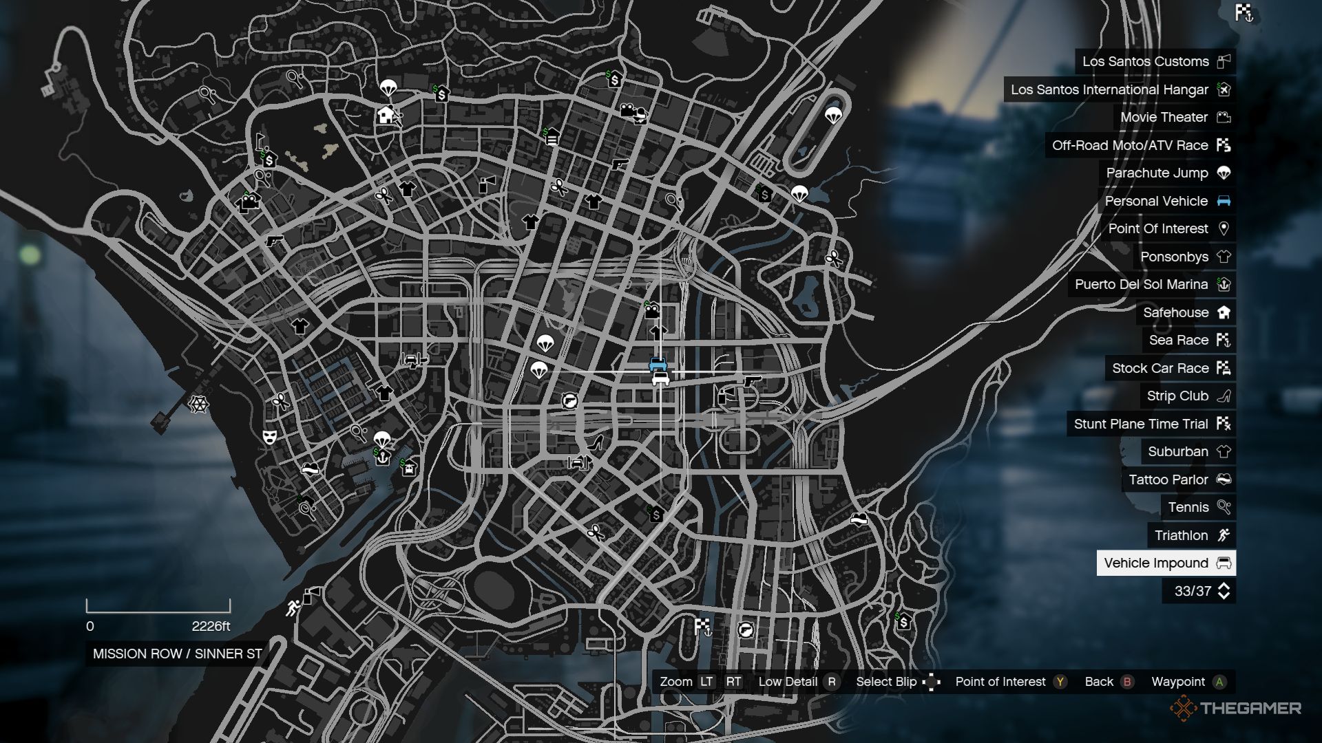 Emplacement De La Moto De Police De Gta 5