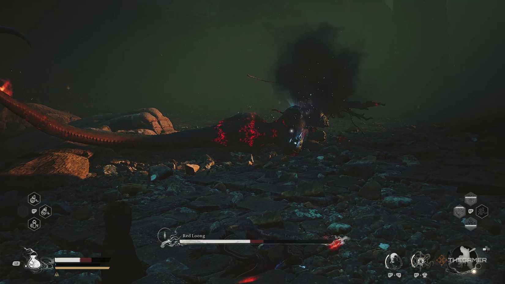 How To Defeat The Red Loong Boss In Black Myth: Wukong