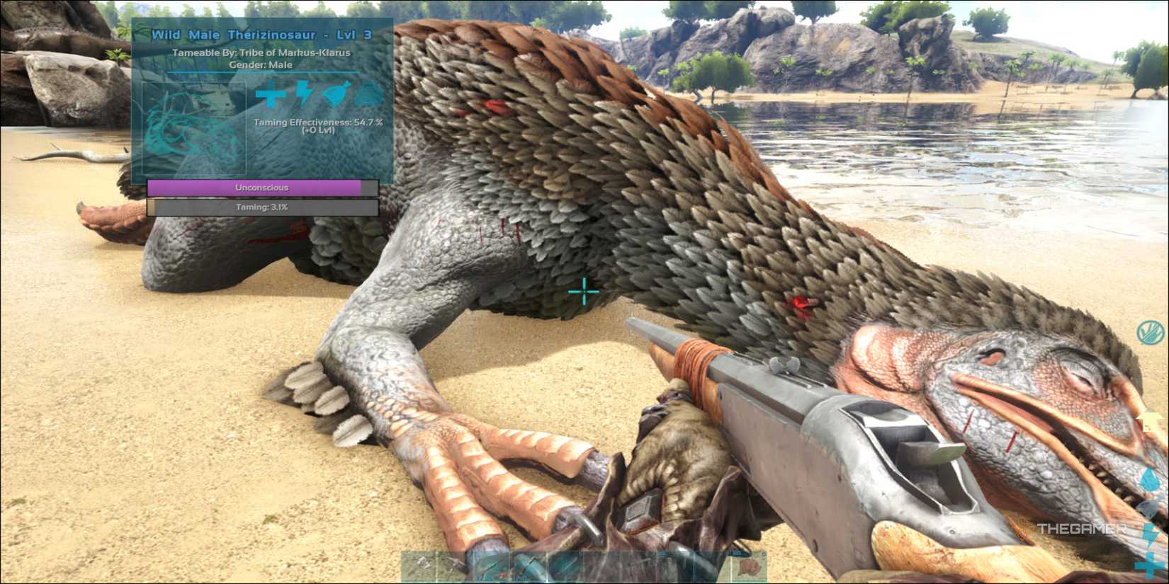How To Tame A Therizinosaur In Ark: Survival Evolved