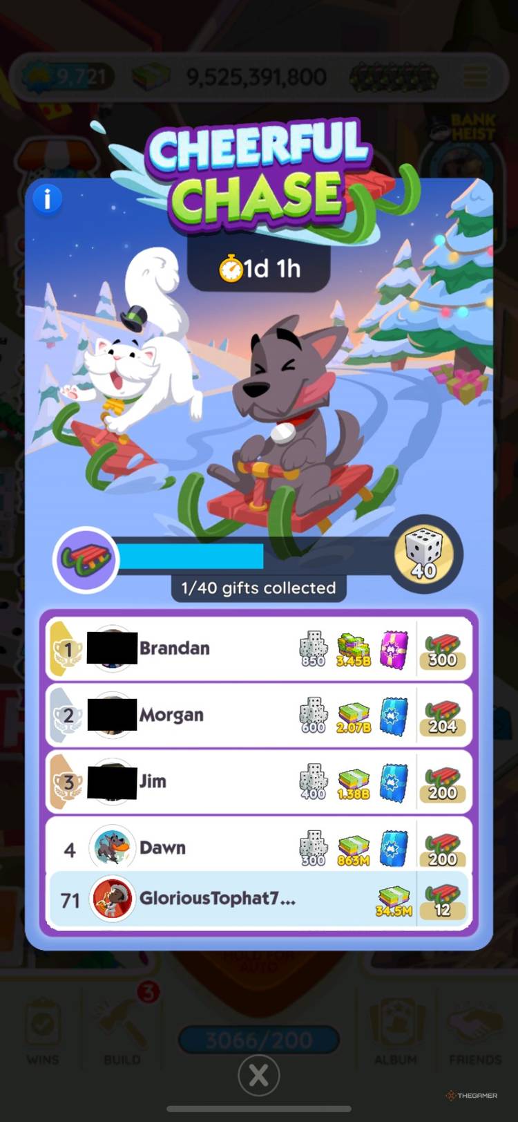 All Rewards In Cheerful Chase (December 22-23) In Monopoly Go